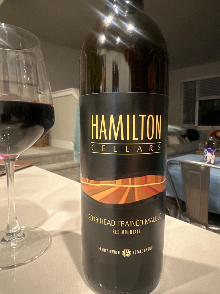 2018 Hamilton Cellars Malbec, USA, Washington, Columbia Valley ...