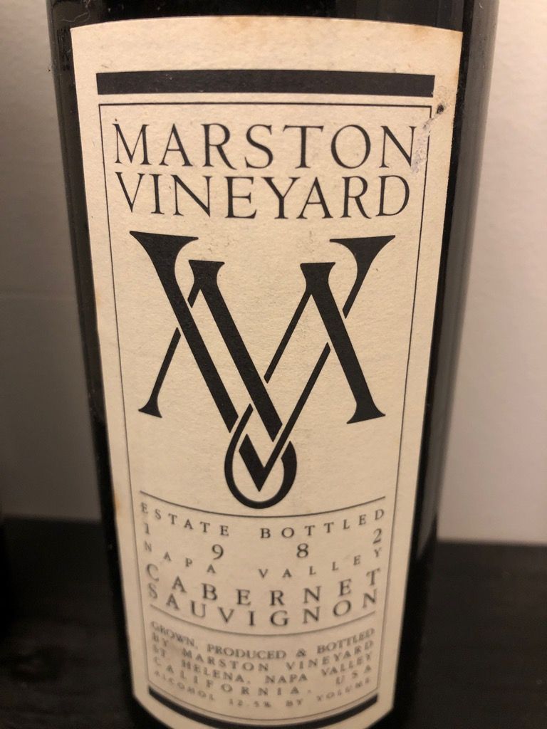 1982 Marston Family Vineyard Cabernet Sauvignon, USA, California, Napa ...
