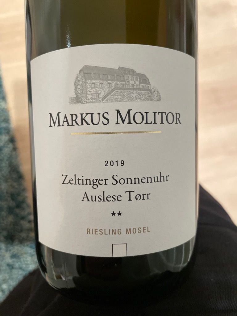 2019 Markus Molitor Zeltinger Sonnenuhr Riesling Auslese ** Tørr ...