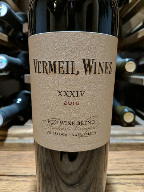 2016 Vermeil Wines XXXIV Proprietary Red, USA, California, Napa Valley ...