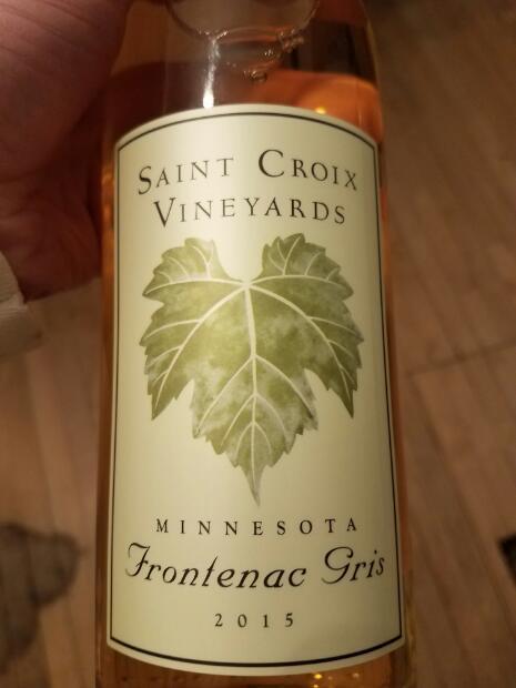 2015 Saint Croix Vineyards Frontenac Gris, USA, Minnesota - CellarTracker