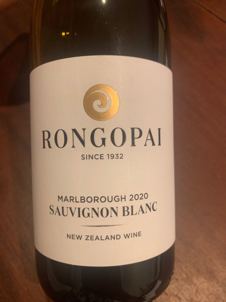 2021 Rongopai Sauvignon Blanc Marlborough, New Zealand, South Island ...