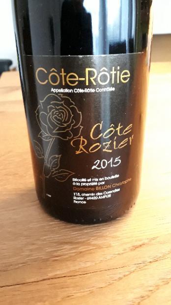 2015 Christophe Billon Côte-Rôtie Côte Rozier, France, Rhône, Northern ...