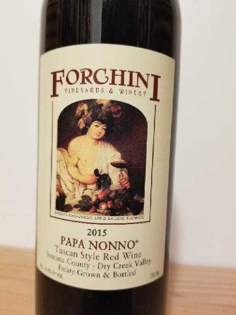 2015 Forchini Papa Nonno, USA, California, Sonoma County, Dry Creek ...