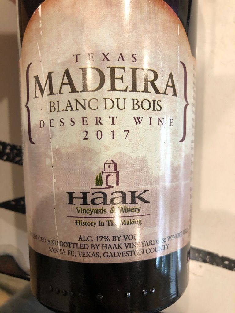 2018 Haak Blanc du Bois Madeira, USA, Texas - CellarTracker