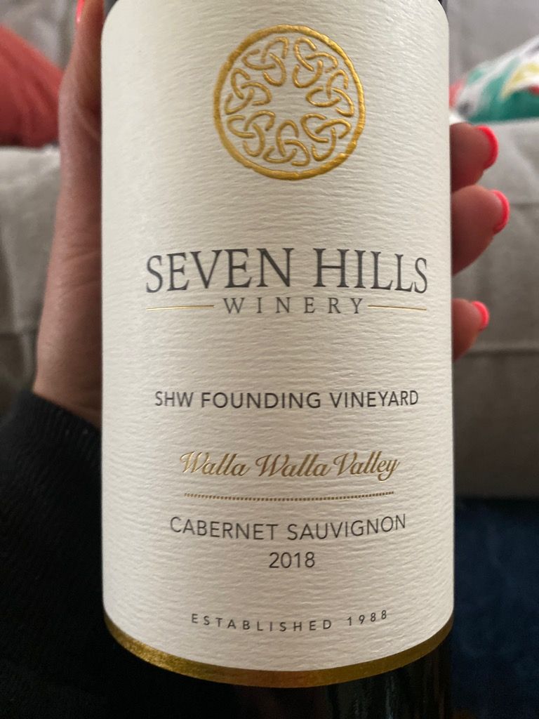 2018 Seven Hills Winery Cabernet Sauvignon SHW Founding Vineyard, USA, Washington, Columbia ...