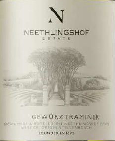 2003 Neethlingshof Estate Gewürztraminer Stellenbosch, South Africa ...