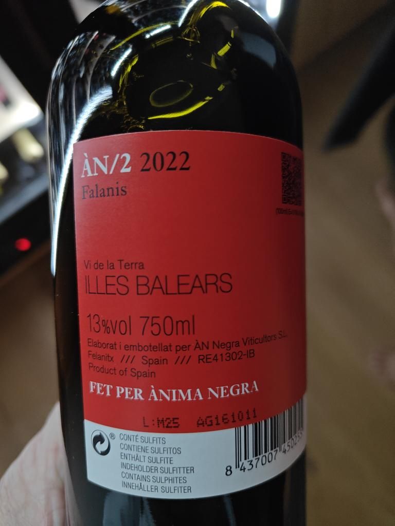 2022 Anima Negra Quíbia, Spain, Balearic Islands, Vi de Taule de ...