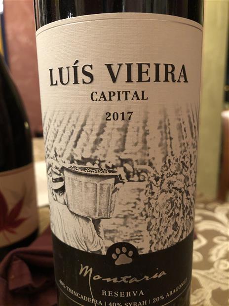 2017 Luis Vieira Montaria Reserva Capital, Portugal - CellarTracker