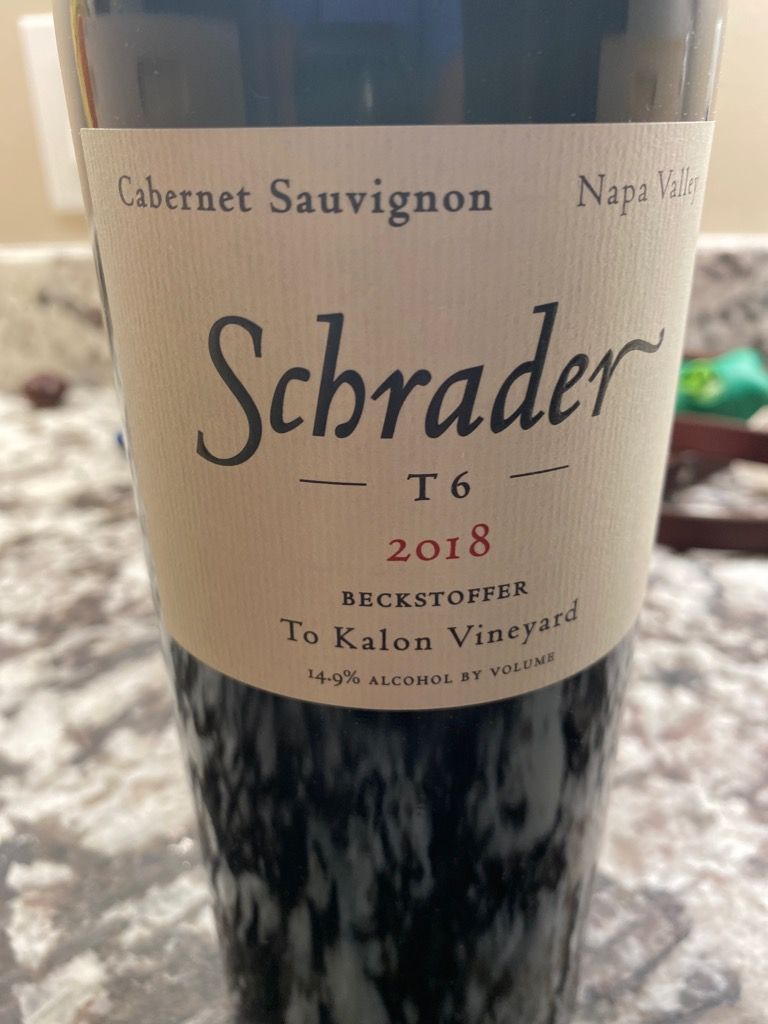 2018 Schrader Cellars Cabernet Sauvignon GIII Beckstoffer Georges III ...