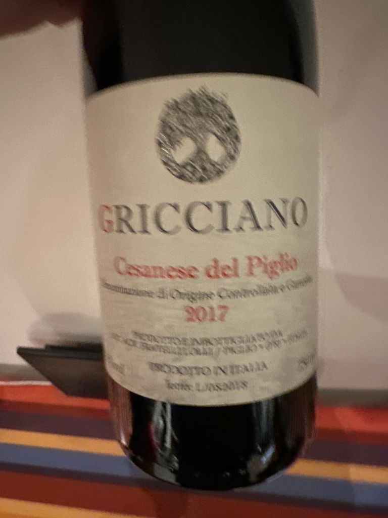 2017 Fratelli Lolli Cesanese del Piglio Gricciano, Italy, Latium ...
