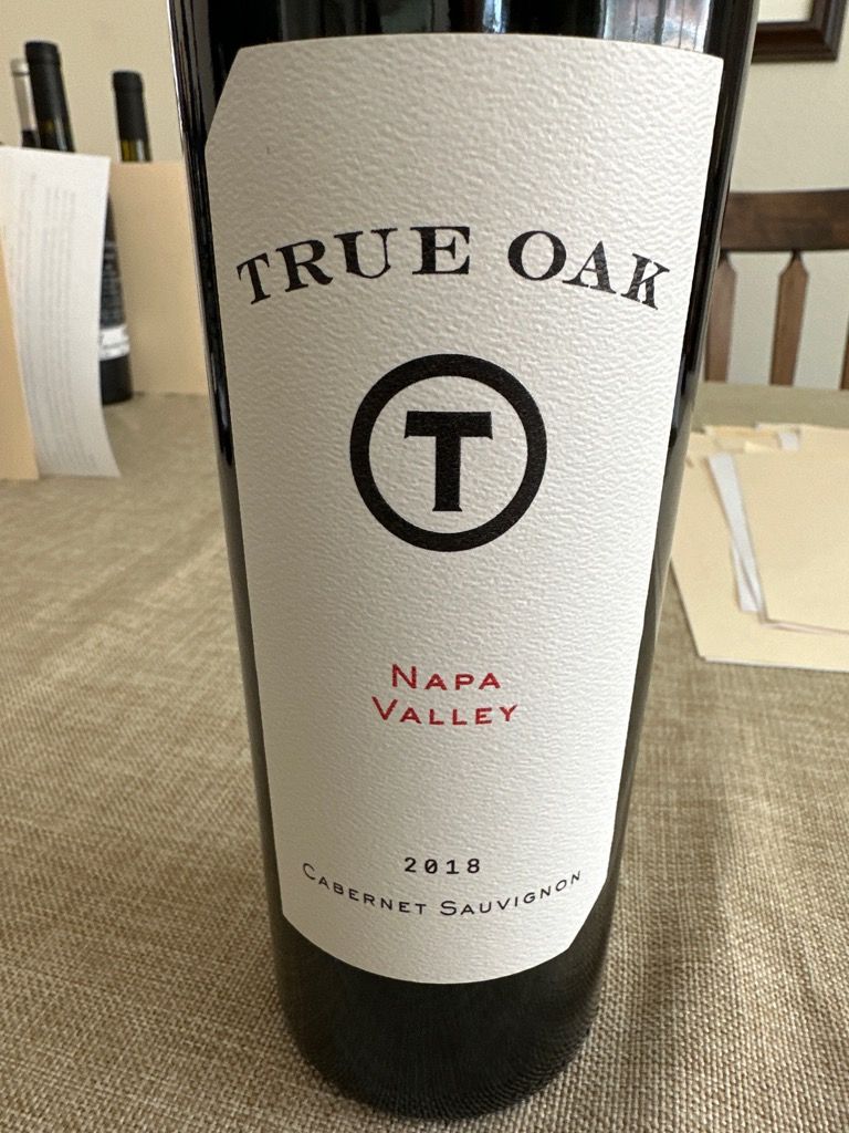 2018 True Oak Cabernet Sauvignon, USA, California, Napa Valley, Oak ...