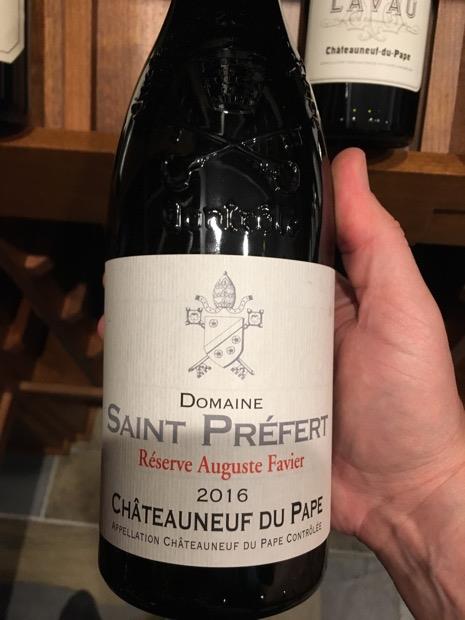 2016 Domaine Saint Préfert Châteauneuf-du-Pape Réserve Auguste Favier ...