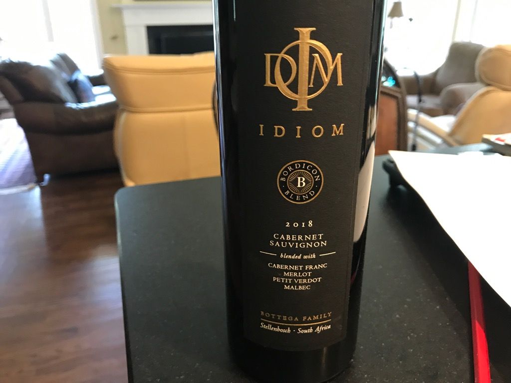 2018 Idiom Wines Cabernet Sauvignon 900 Series South Africa Coastal 2018-idiom-wines-cabernet-sauvignon-900-series-south-africa-coastal