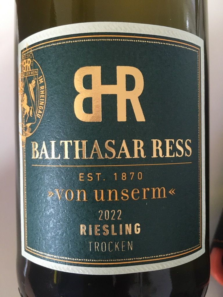 2023 Balthasar Ress Von Unserm Riesling trocken, Germany, Rheingau ...