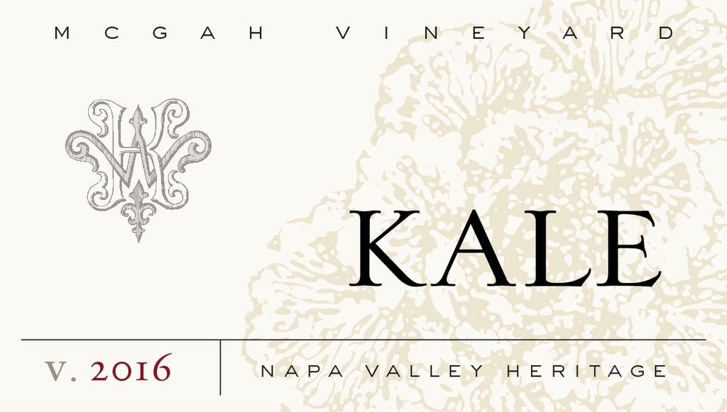 2016 Kale Wines Heritage McGah Vineyard, USA, California, Napa Valley ...