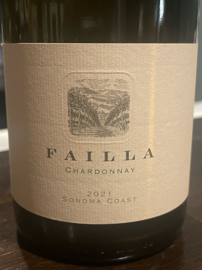 2021 Failla Chardonnay Sonoma Coast, USA, California, Sonoma County ...