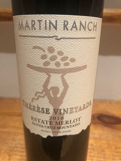 2016 Martin Ranch Winery Merlot Thérèse Vineyards Estate, USA ...