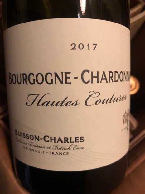 2017 Buisson-Charles Bourgogne Blanc Hautes Coutures, France, Burgundy ...