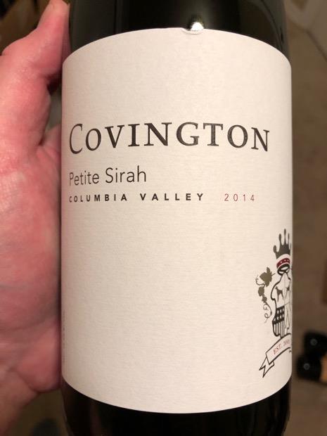 2019 Covington Cellars Petite Sirah, USA, Washington, Columbia Valley ...