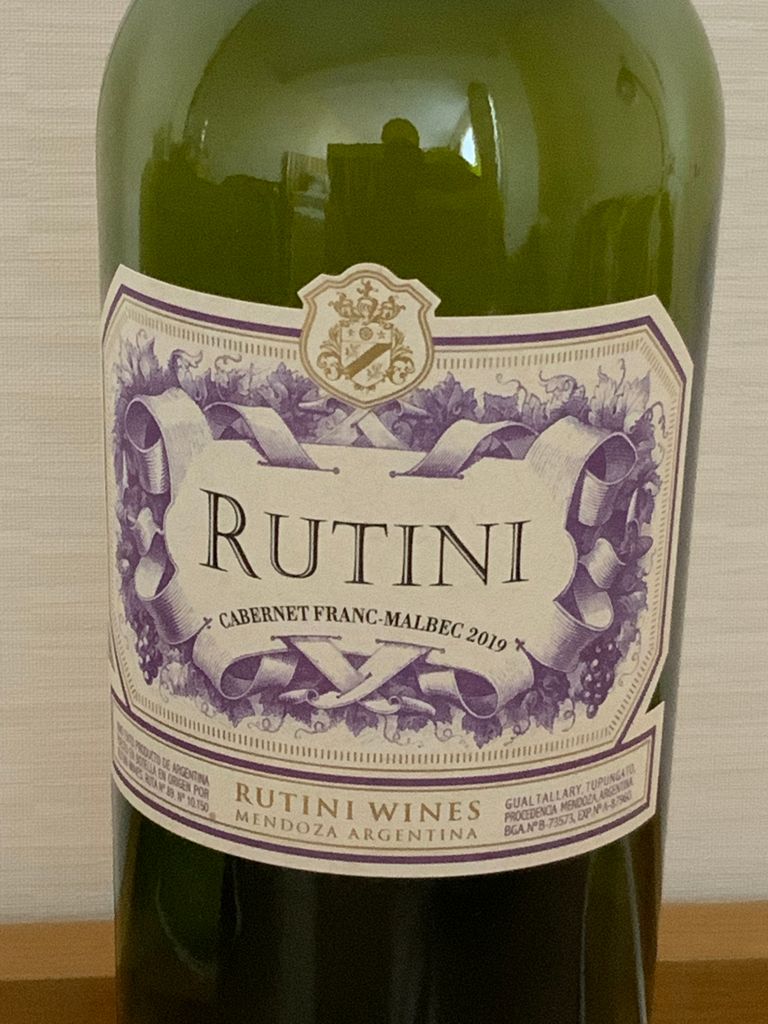2019 Rutini Cabernet Franc Malbec, Argentina, Mendoza, Valle de Uco, La ...
