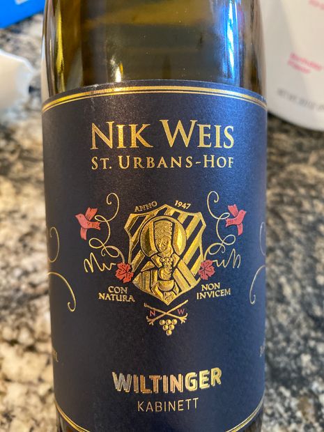 2017 Nik Weis / St. Urbans-Hof Wiltinger Riesling Kabinett, Germany ...
