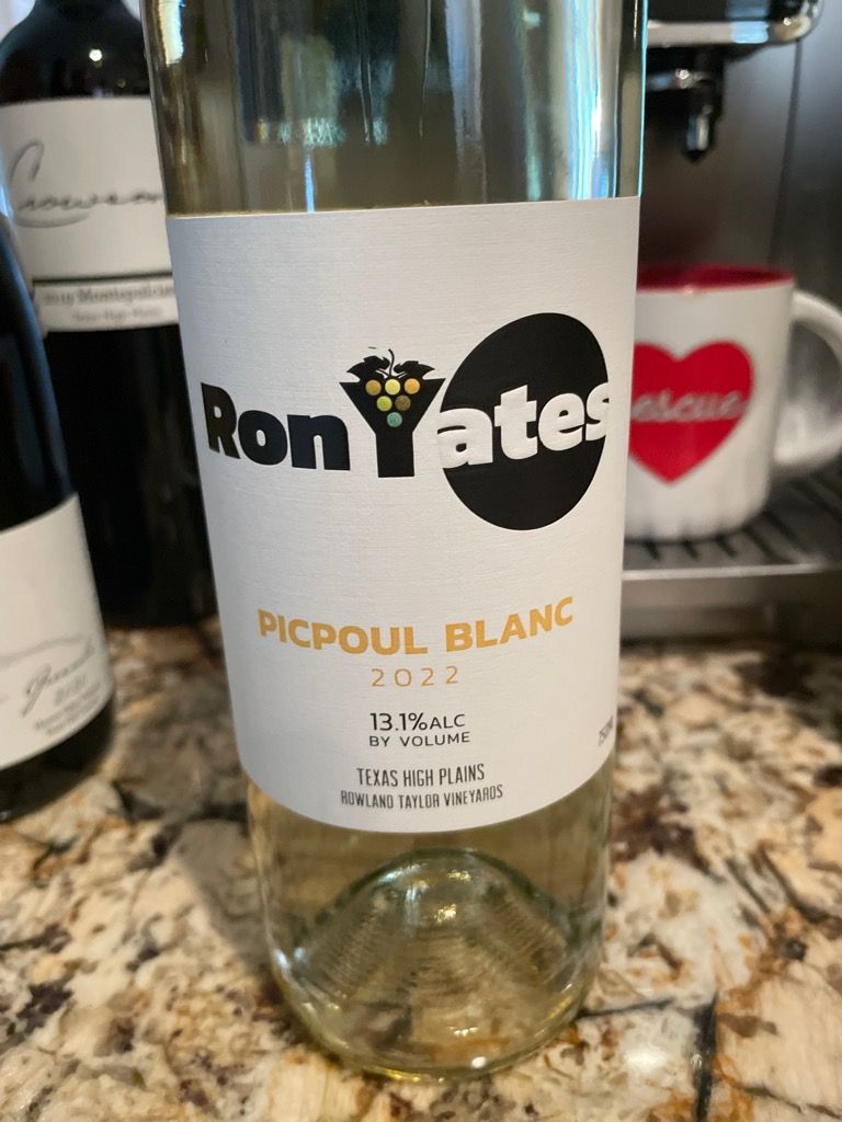2023 Ron Yates Picpoul Blanc, USA, Texas, Texas High Plains - CellarTracker
