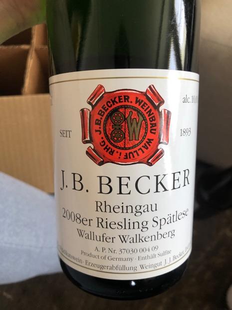 2007 J.B. Becker Wallufer Walkenberg Riesling Spätlese trocken, Germany ...
