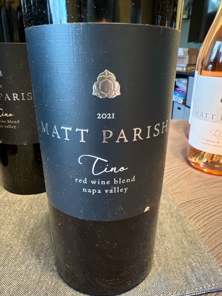2021 Matt Parish Tino Napa Valley, USA, California, Napa Valley - CellarTracker