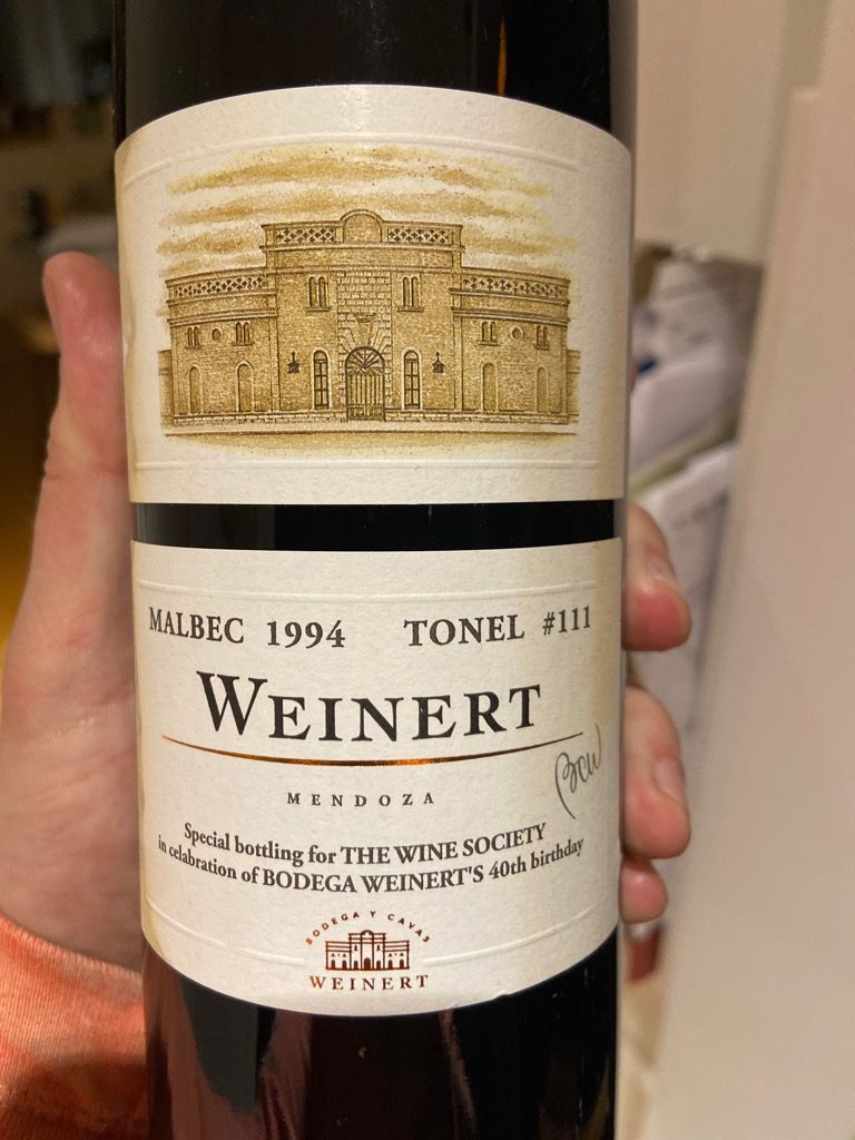 1994 Bodega Weinert Malbec, Argentina, Mendoza - CellarTracker