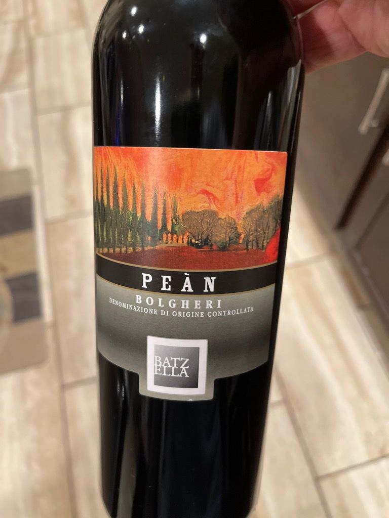 2020 Batzella Bolgheri Peàn, Italy, Tuscany, Bolgheri - CellarTracker