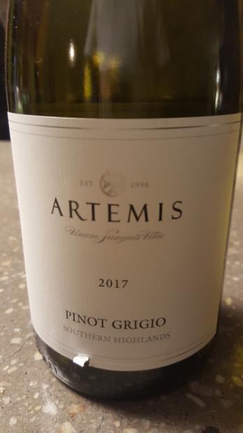 2017 Artemis Wines Pinot Grigio, Australia, New South Wales, South ...