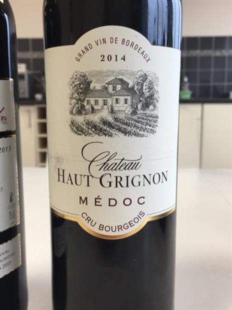 2014 Château Haut-Grignon, France, Bordeaux, Médoc - CellarTracker