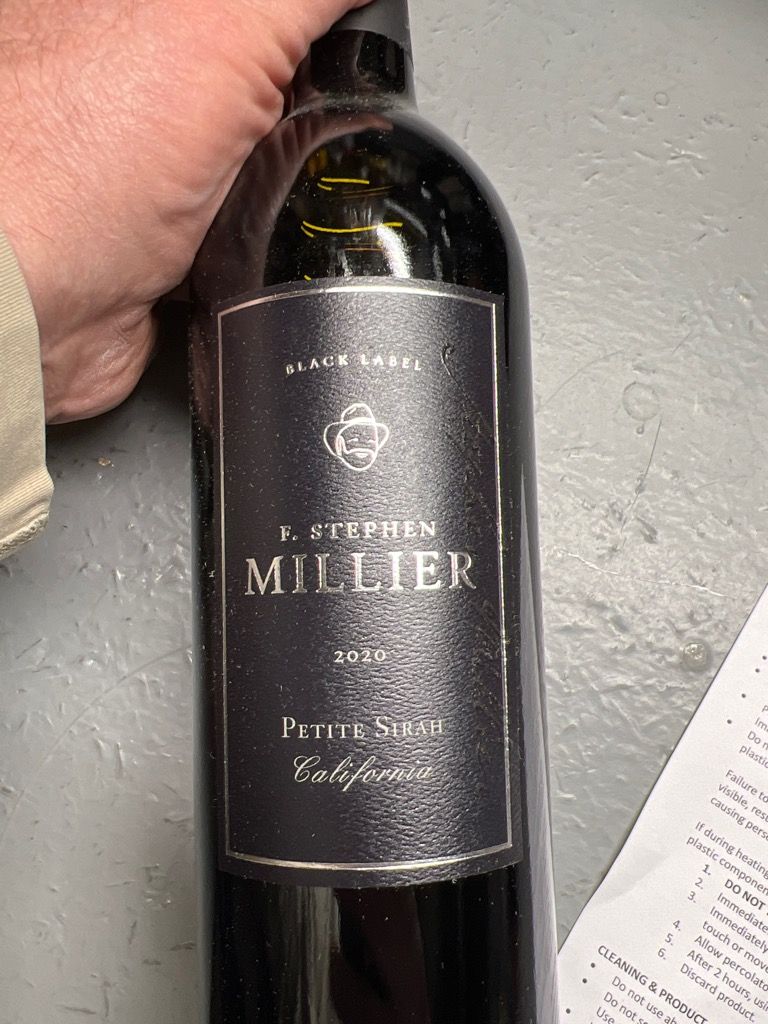 2019 F. Stephen Millier Petite Sirah, USA, California, Central Valley ...
