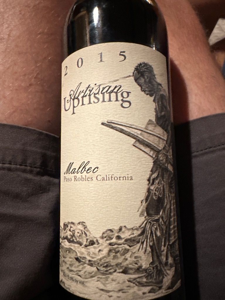 2016 Artisan Uprising Malbec, USA, California, Central Coast, Paso ...