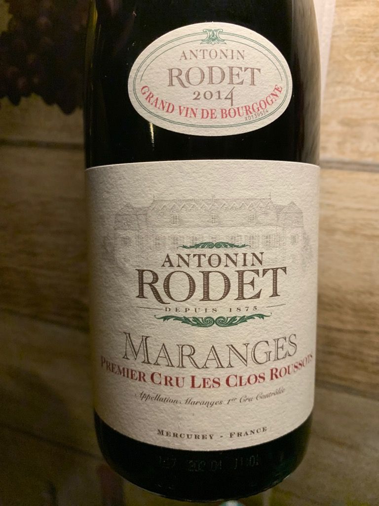 2013 Antonin Rodet Maranges 1er Cru Les Clos Roussots Château de Mercey ...