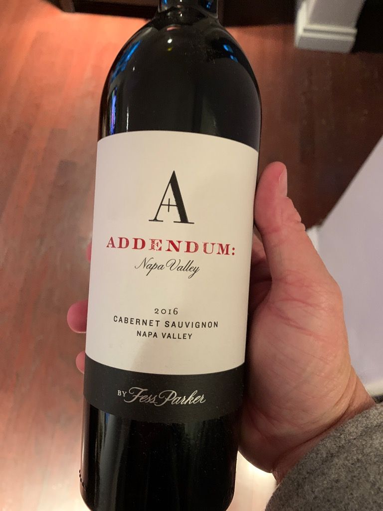 2016 Addendum Wines Cabernet Sauvignon Napa Valley, USA, California ...