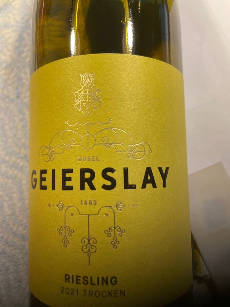 2021 Weingut Geierslay Riesling trocken, Germany, Mosel Saar Ruwer ...