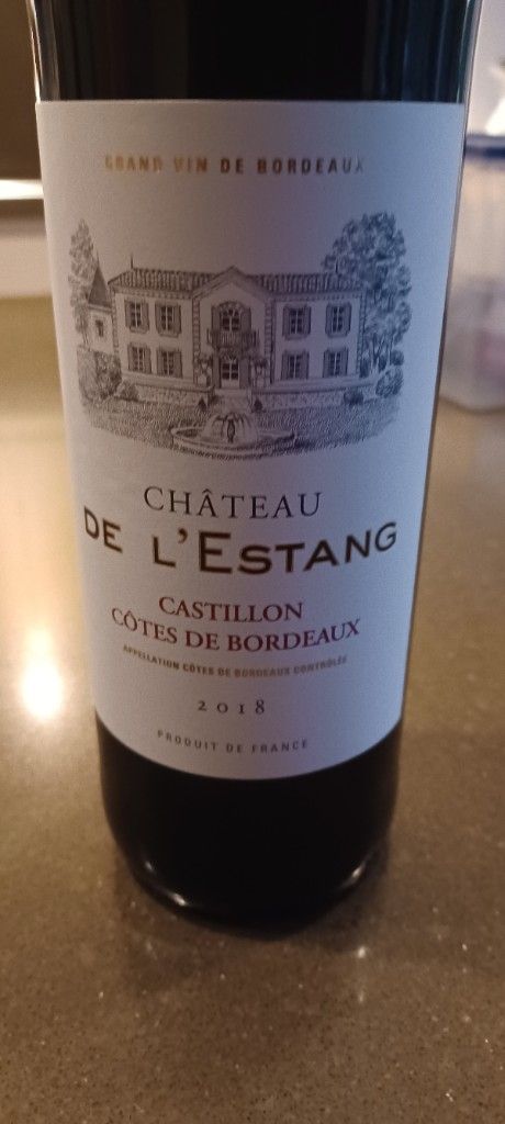 2018 Château de l'Estang, France, Bordeaux, Libournais, Castillon Côtes ...