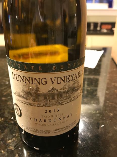 2015 Dunning Vineyards Chardonnay, USA, California, Central Coast, Paso ...