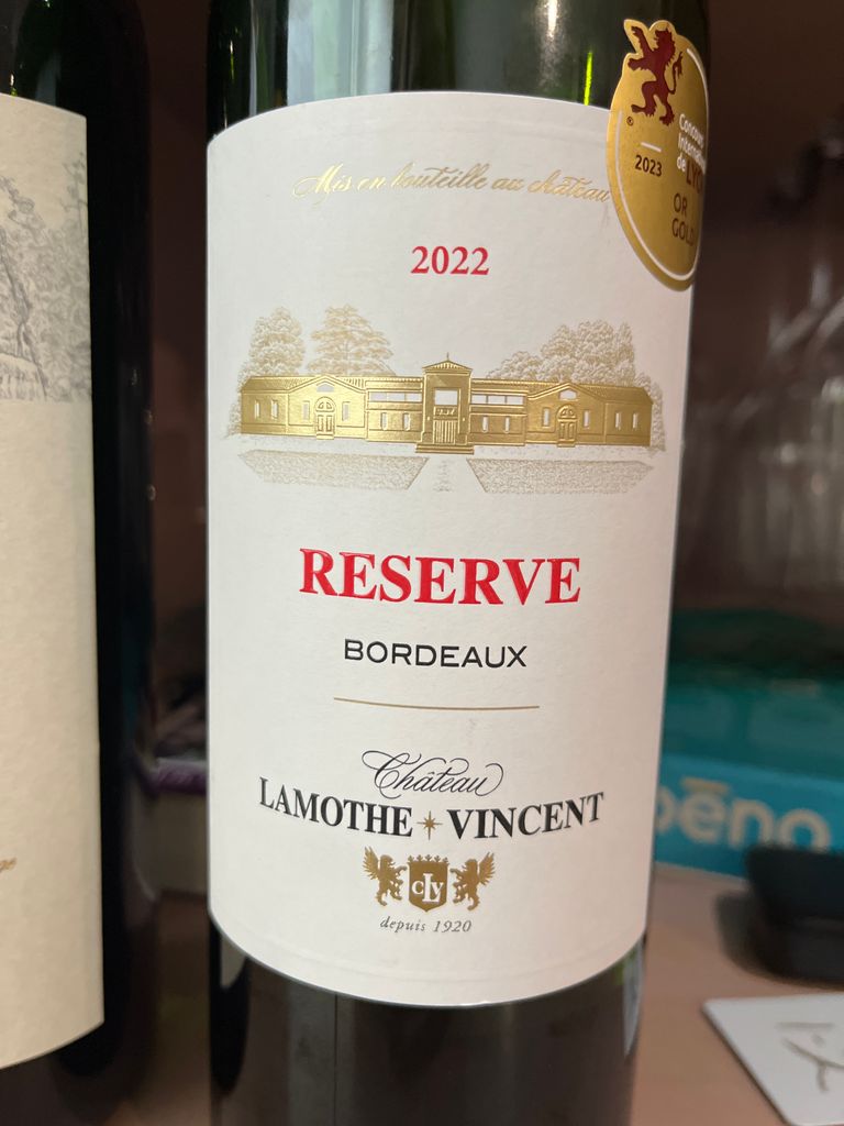 2022 Château Lamothe Vincent Bordeaux Reserve, France, Bordeaux ...