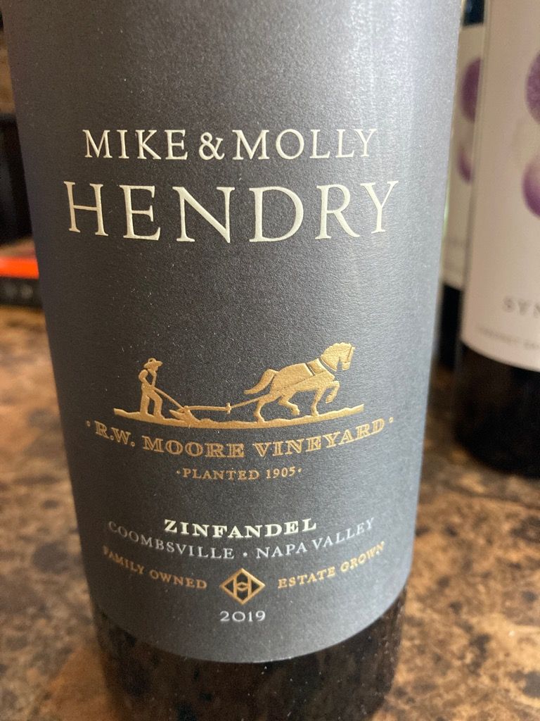 2019 Mike & Molly Hendry Zinfandel R.W. Moore Vineyard, USA, California ...