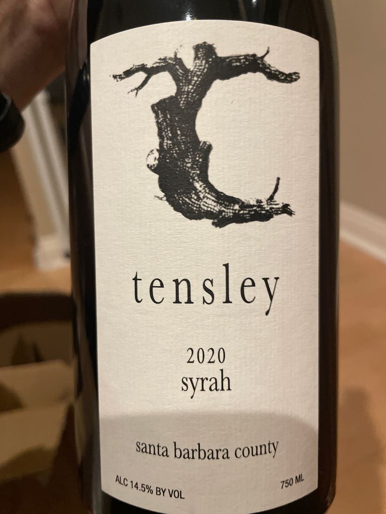 2020 Tensley Syrah Santa Barbara County, USA, California, Central Coast ...
