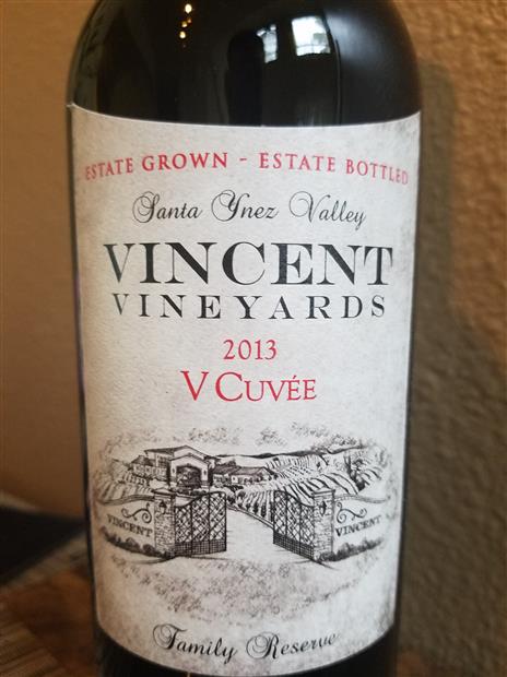 2013 Vincent Vineyards V Cuvee Family Reserve, USA, California, Central ...
