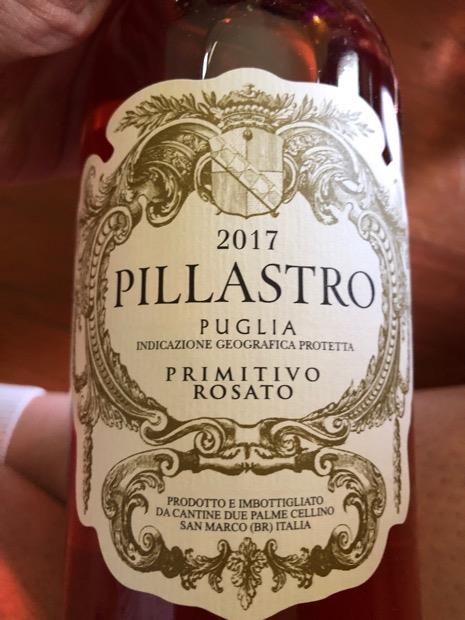 2017 Cantine Due Palme Primitivo Rosato Pillastro, Italy - CellarTracker