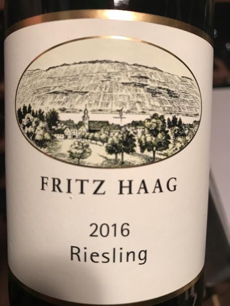 2016 Fritz Haag Riesling, Germany, Mosel Saar Ruwer - CellarTracker