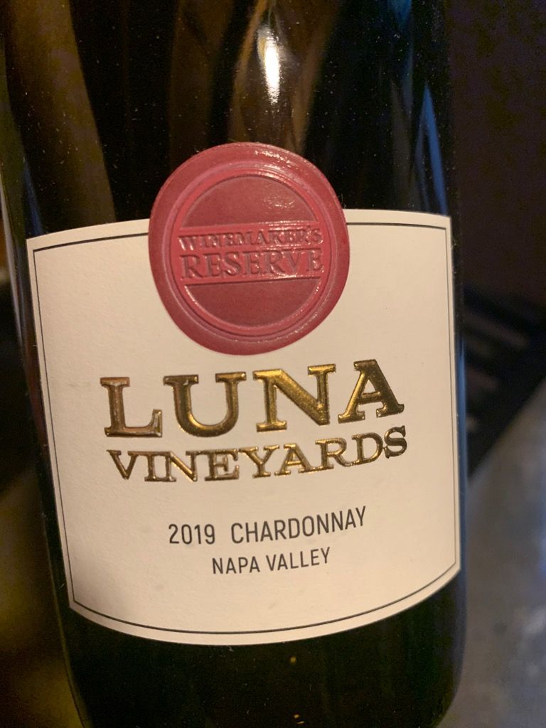 2018 Luna Vineyards Chardonnay Reserve, USA, California, Napa Valley ...