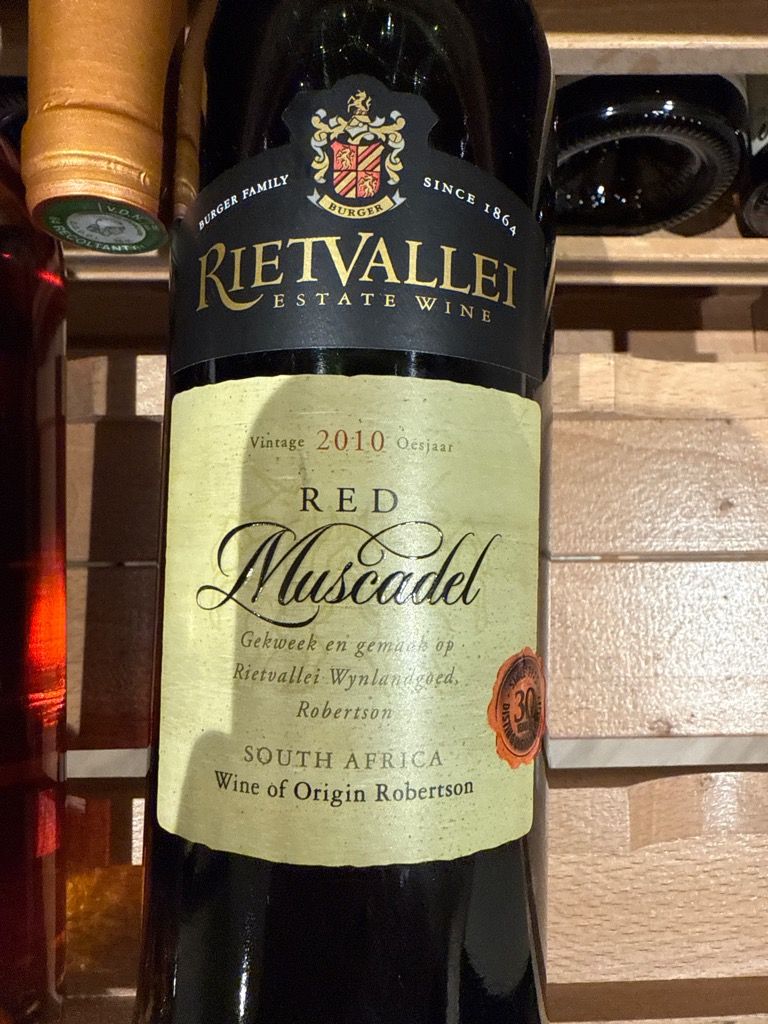 2009 Rietvallei Estate Wine Muscadel Red, South Africa, Breede River ...