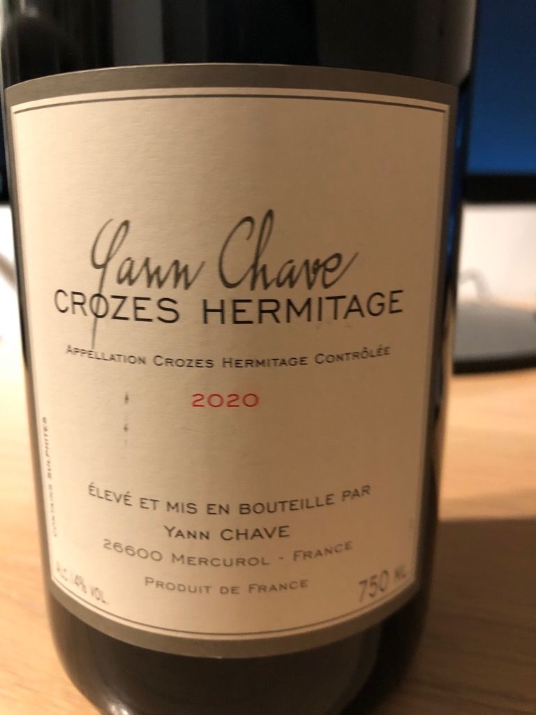 2020 Yann Chave Crozes-Hermitage, France, Rhône, Northern Rhône, Crozes ...