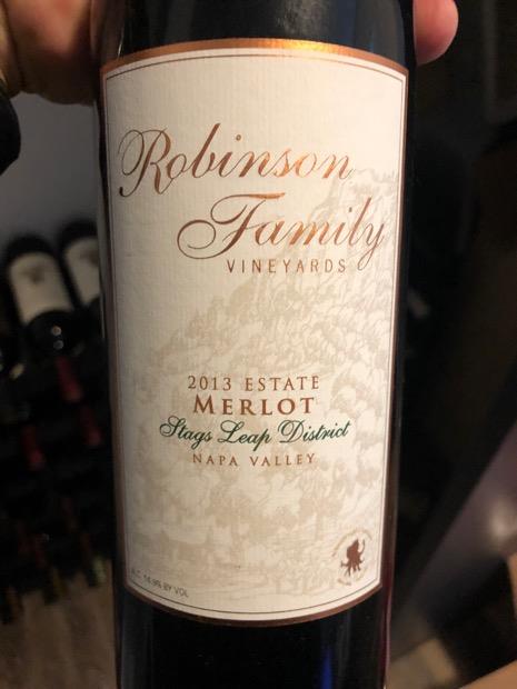 2013 Robinson Family Vineyards Merlot Estate, USA, California, Napa ...